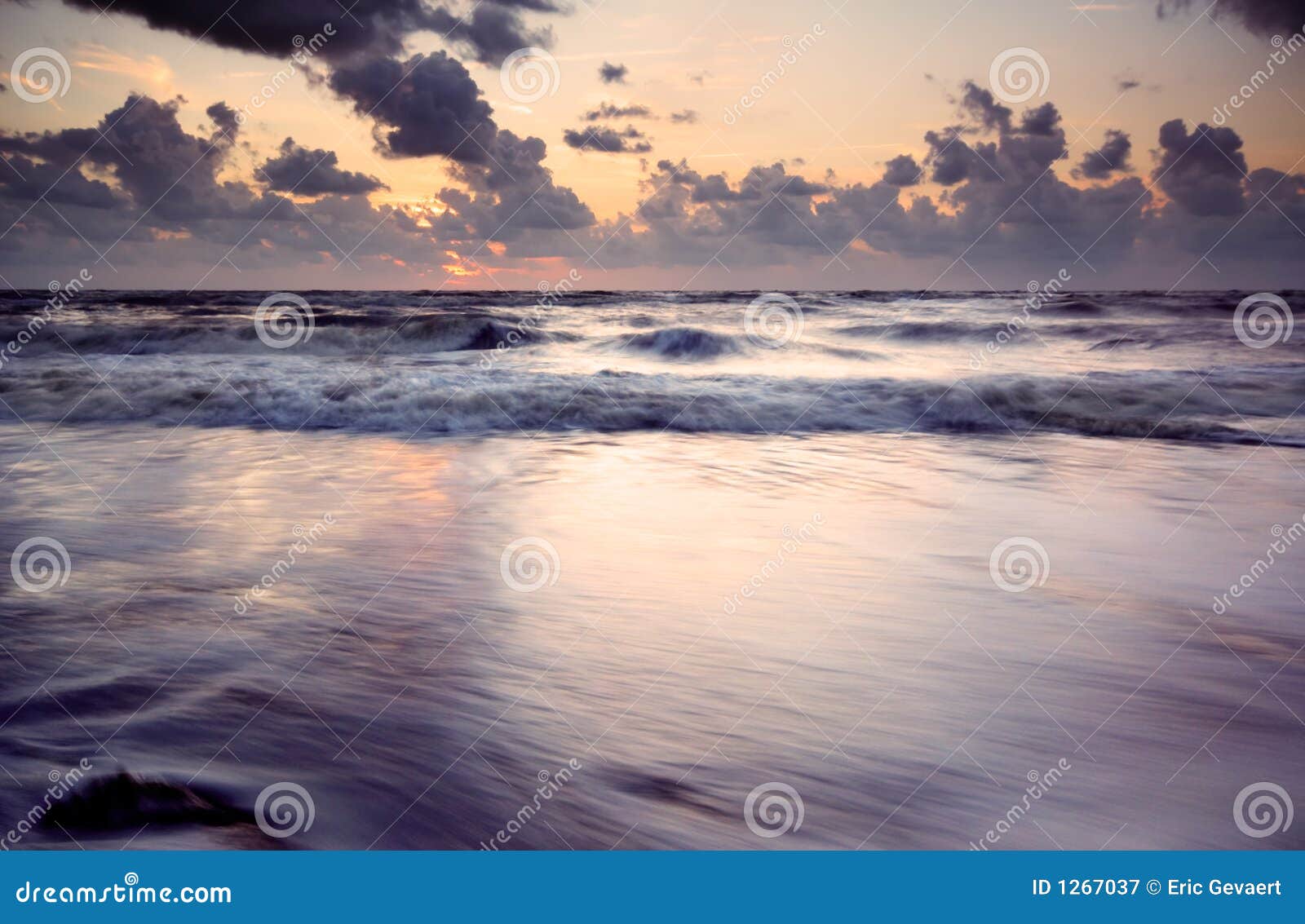 Beach in the evening stock image. Image of ocean, peaceful - 1267037