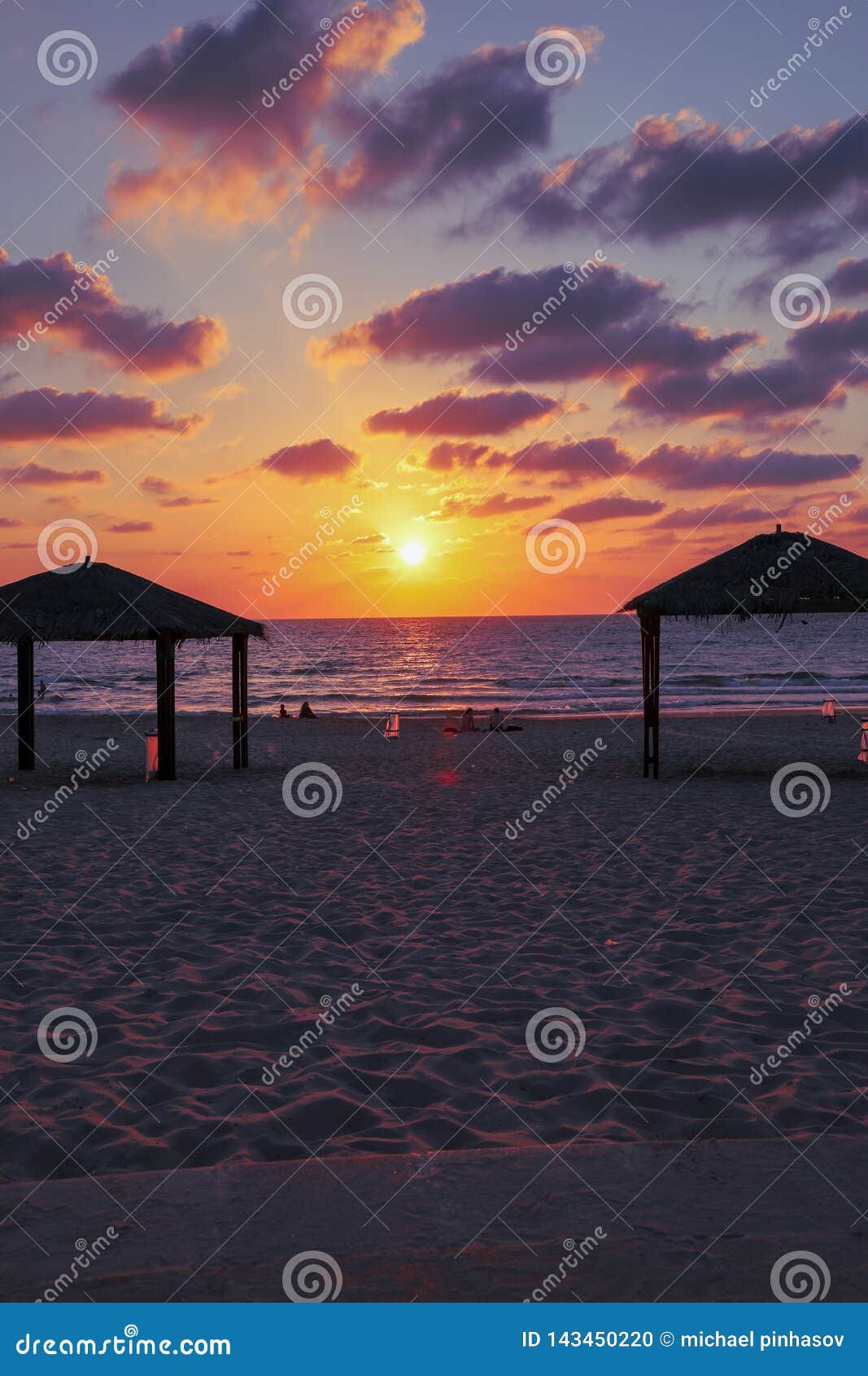 On the Beach Facing an Amazing Sunset Stock Photo - Image of beach ...