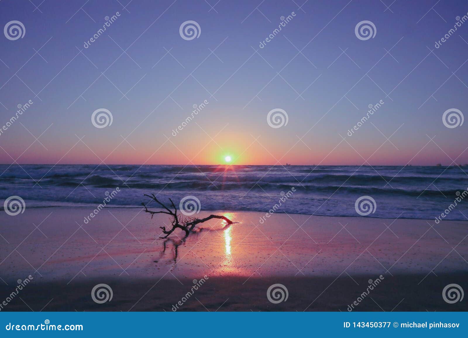 On the Beach Facing an Amazing Sunset Stock Image - Image of amazing ...