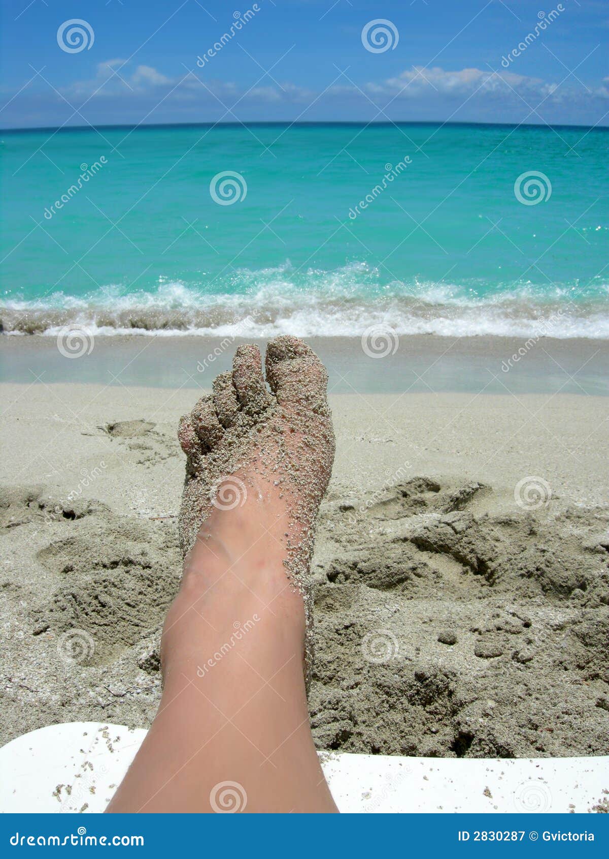 Beach feet stock image. Image of blue, sand, vacation - 2830287