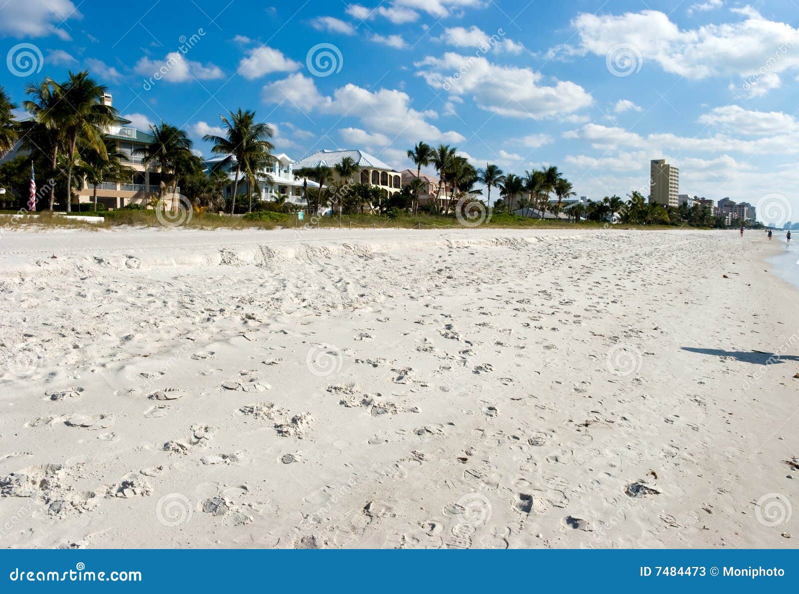 On the Beach with Fine Sand-naples,florida Stock Image - Image of blue ...