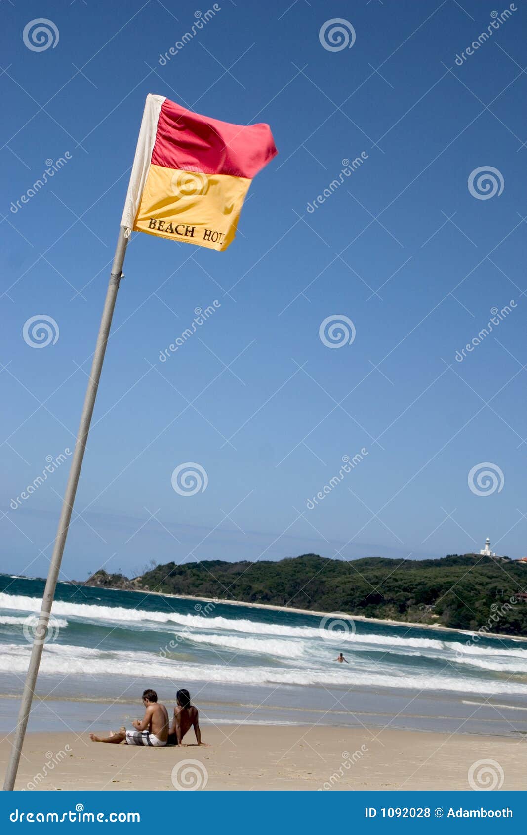 Beach Flags editorial stock photo. Image of flags, byron - 1092028