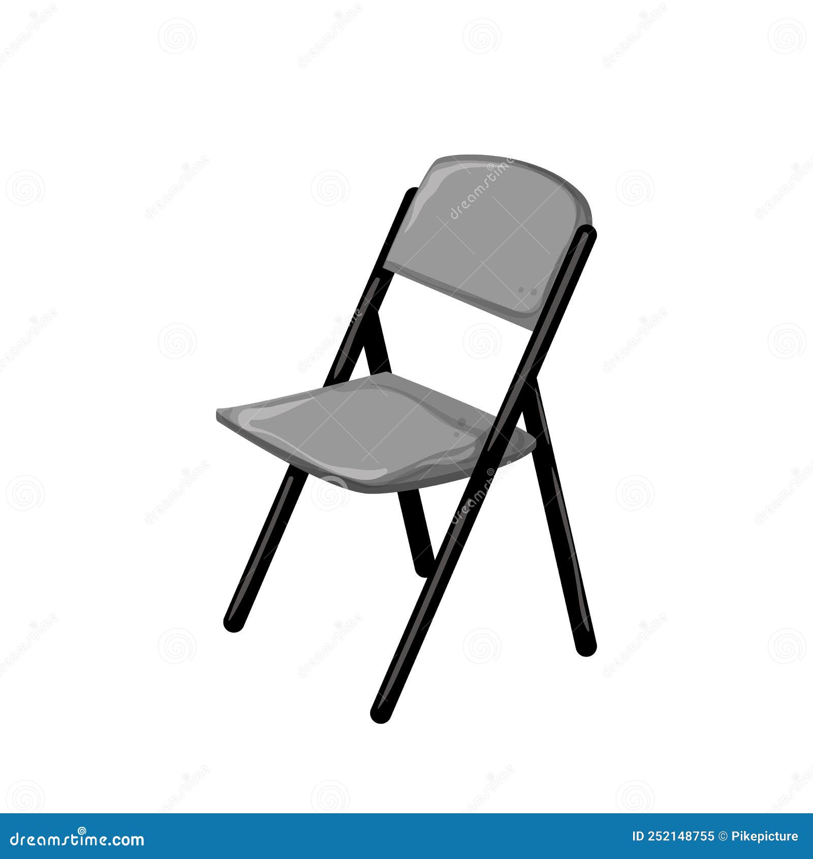 Beach Folding Chair Cartoon Vector Illustration Stock Illustration ...