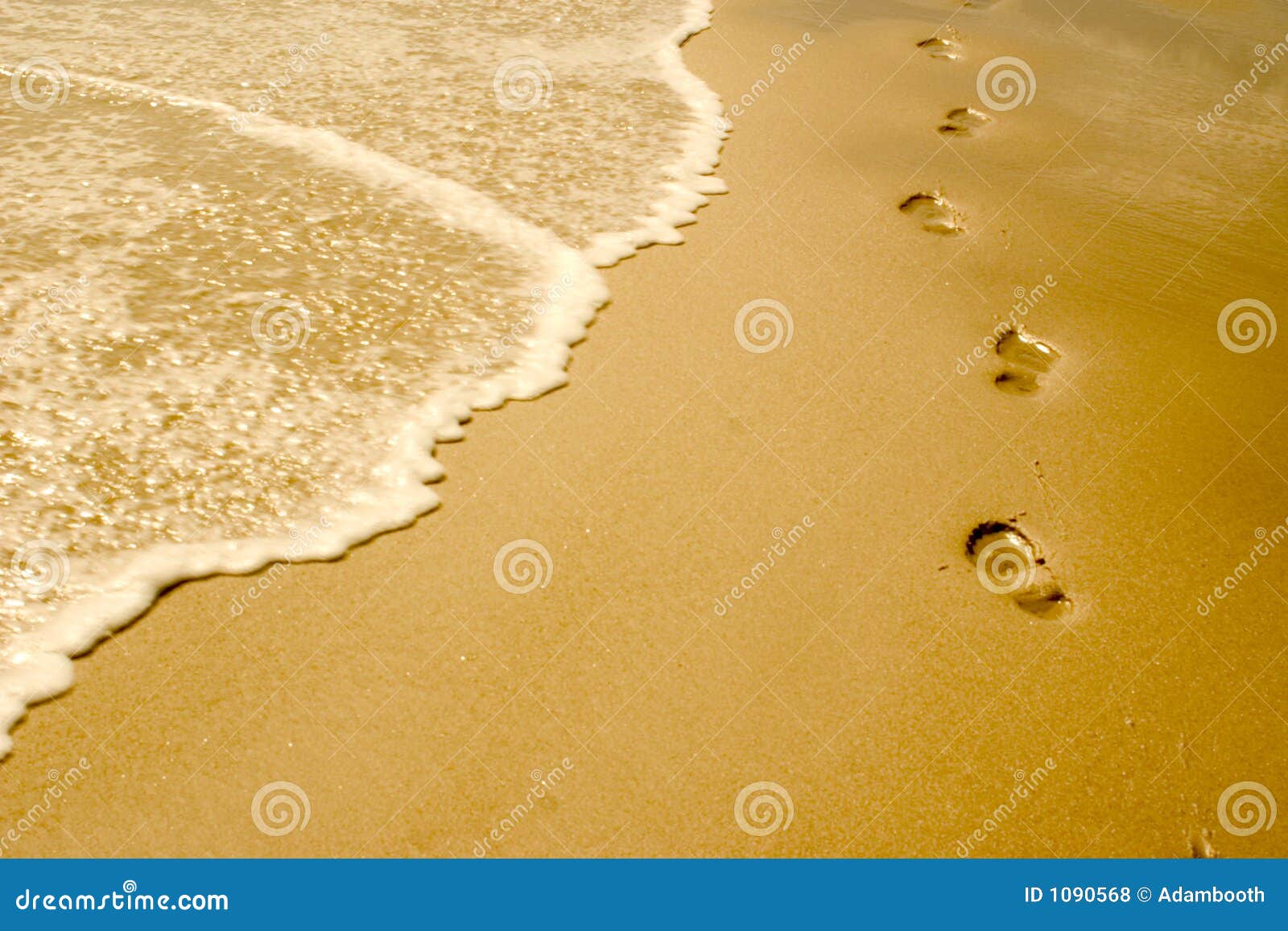 Beach Footsteps stock photo. Image of surf, vacation, holidays - 1090568