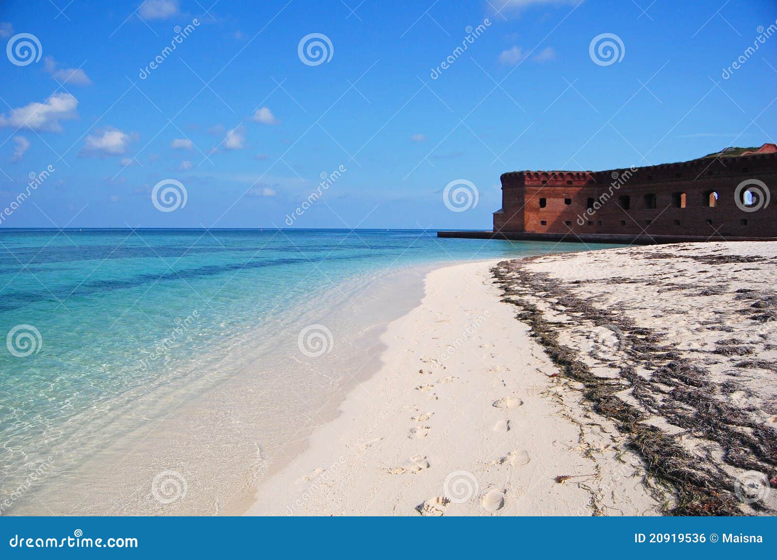 Beach at fort jefferson stock photo. Image of jefferson - 20919536