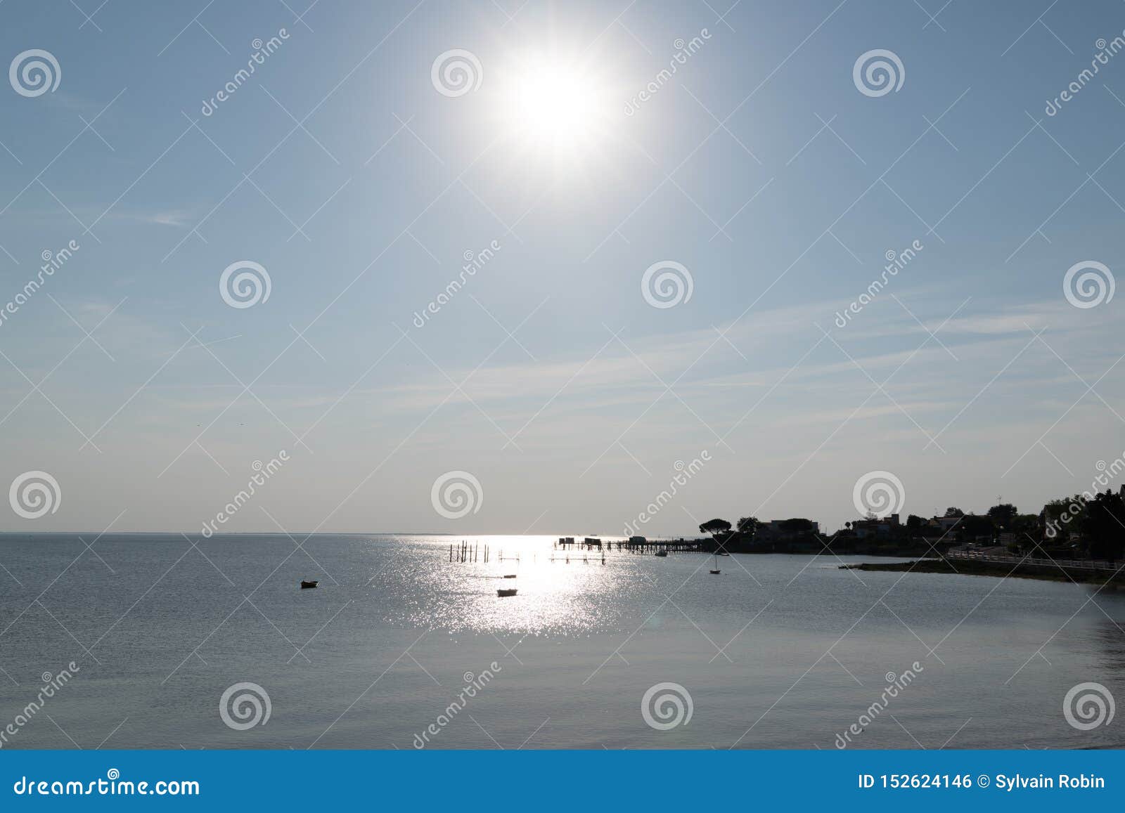 Beach of Fouras before the Sunset in France Stock Photo - Image of fort ...