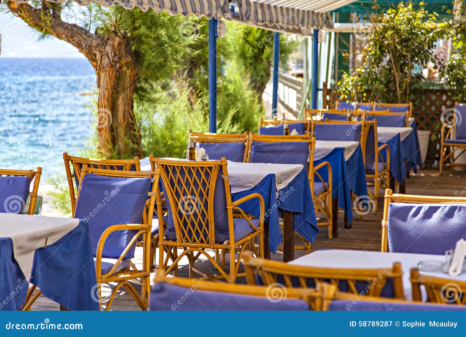 Beach front cafe stock image. Image of patio, leisure - 58789287