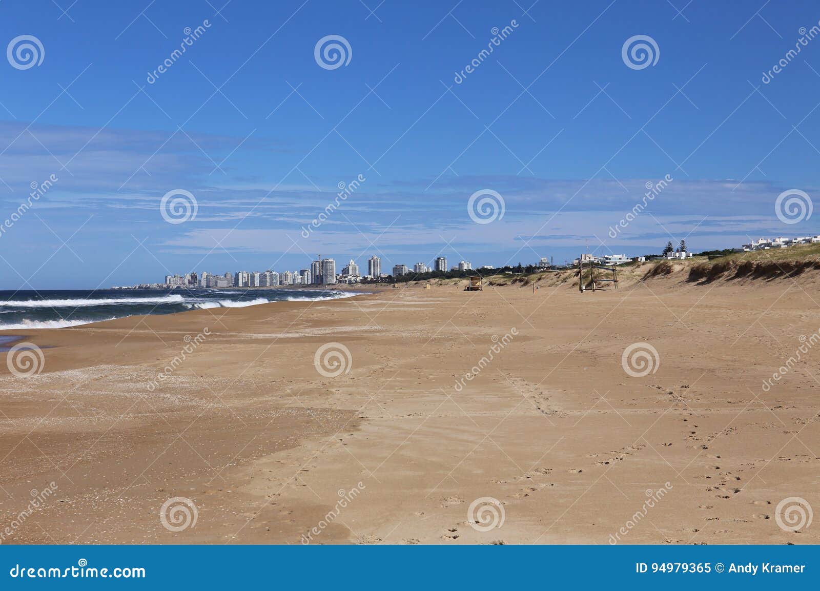 Beach in Front of Punta Del Este, Uruguay April 2017 Stock Image ...