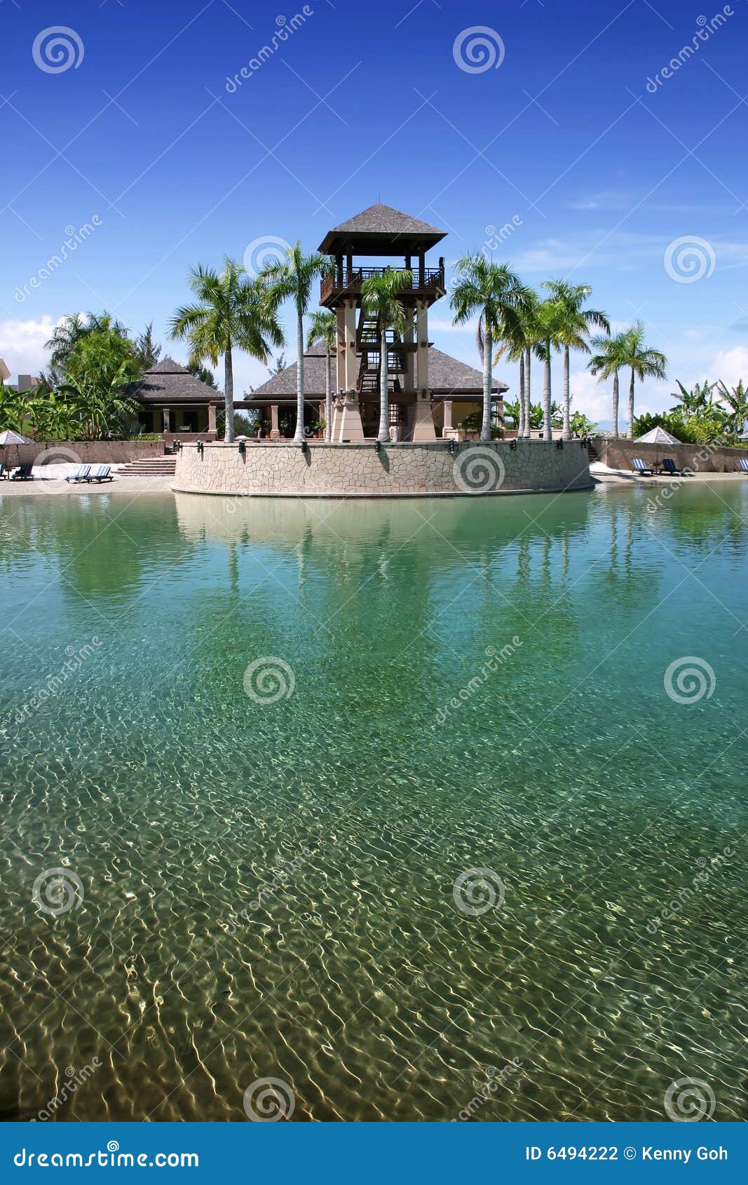 Beach Front Resort stock photo. Image of relax, blue, bricks - 6494222