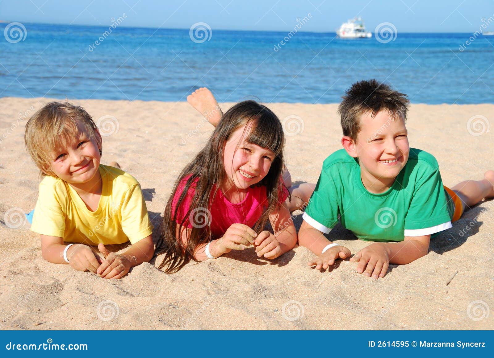 Beach fun stock image. Image of sibling, caucasian, daytime - 2614595