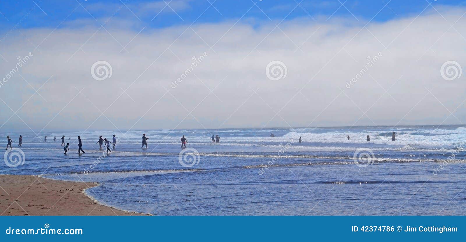 Beach Fun Panorama stock photo. Image of kids, mist, outside - 42374786