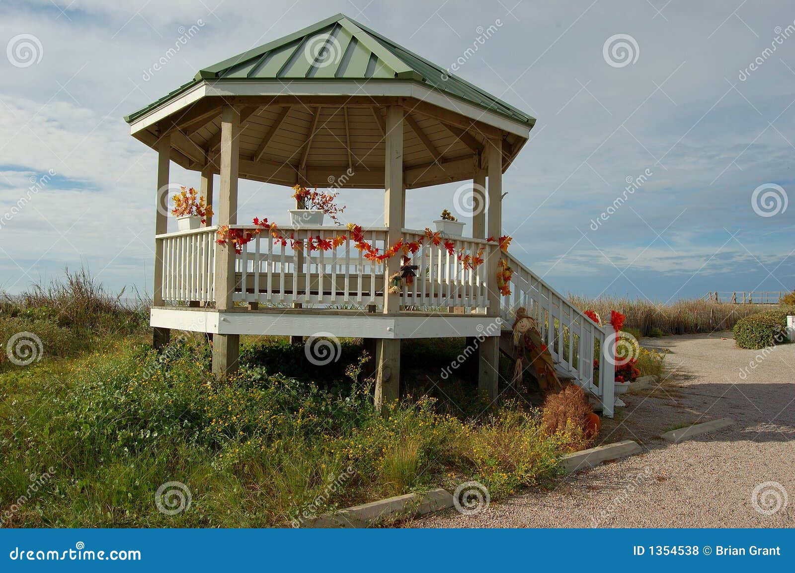 Beach Gazebo Holden Beach NC Stock Photo - Image of dunes, orange: 1354538
