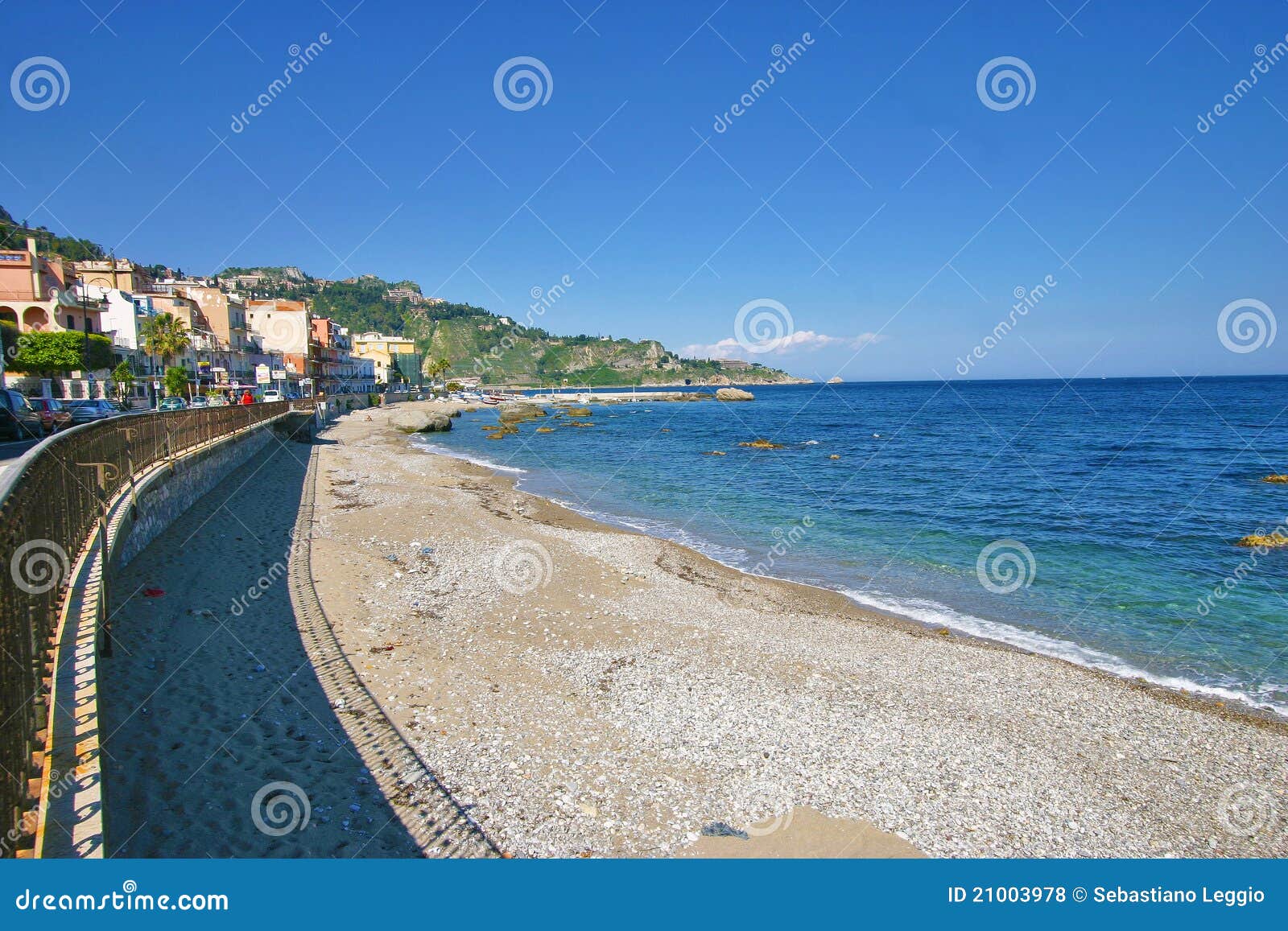 Beach of Giardini Naxos - Sicily Editorial Stock Photo - Image of naxos ...
