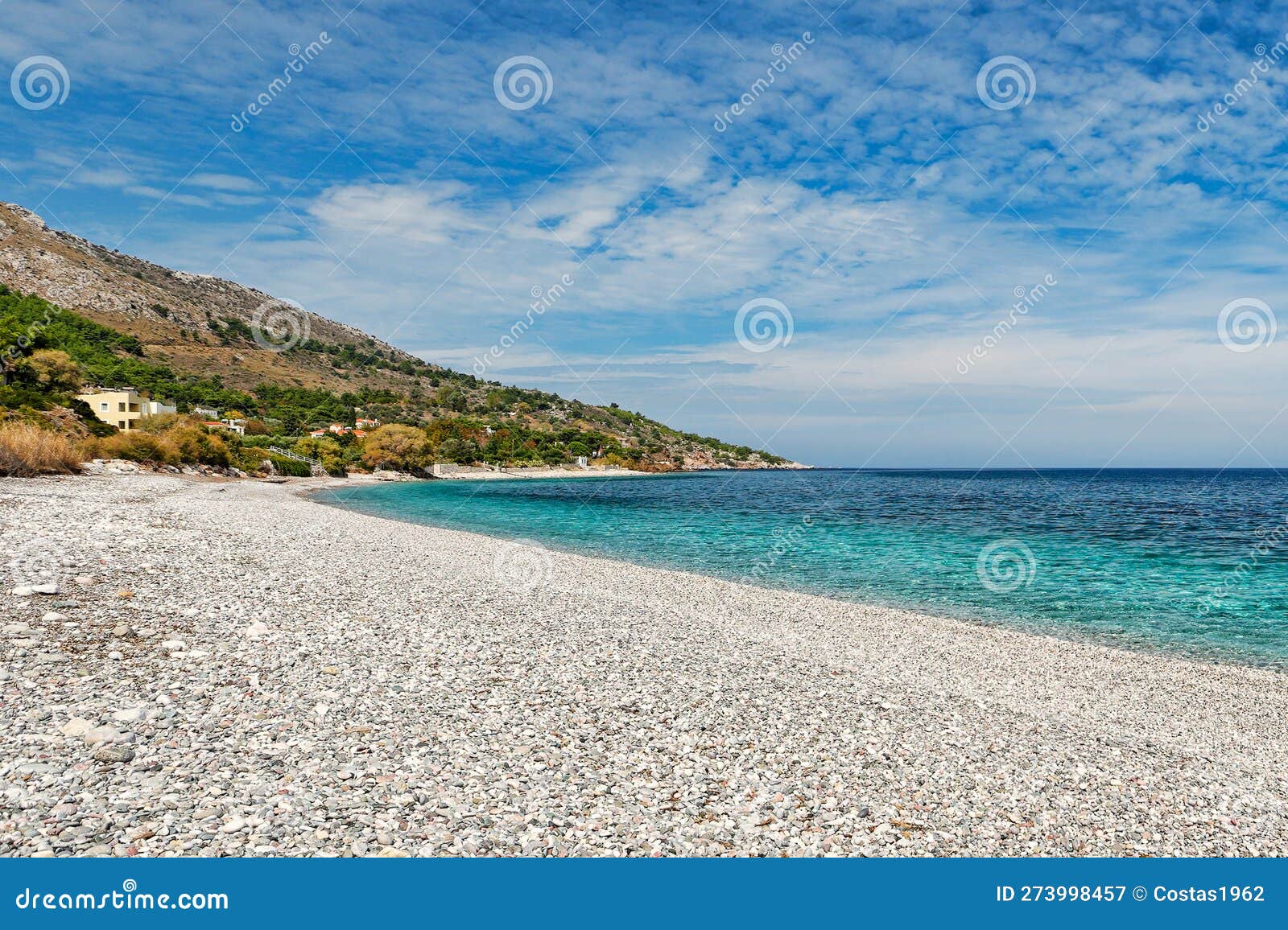 The Beach Giosonas in Chios, Greece Stock Image - Image of swim, greek ...