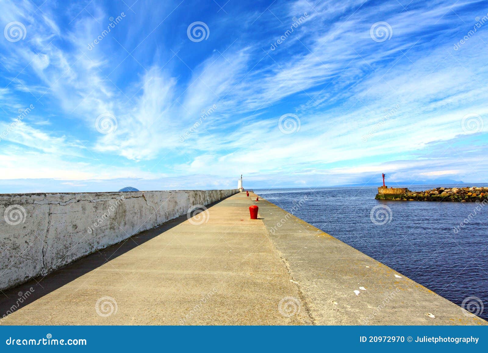 The Beach in Girvan, Scotland Stock Photo - Image of lighthouse, ocean ...