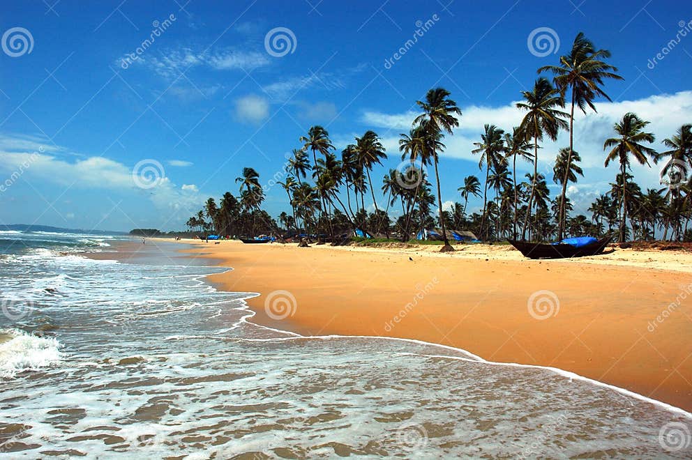 The beach of Goa-India. stock image. Image of sand, open - 5393913