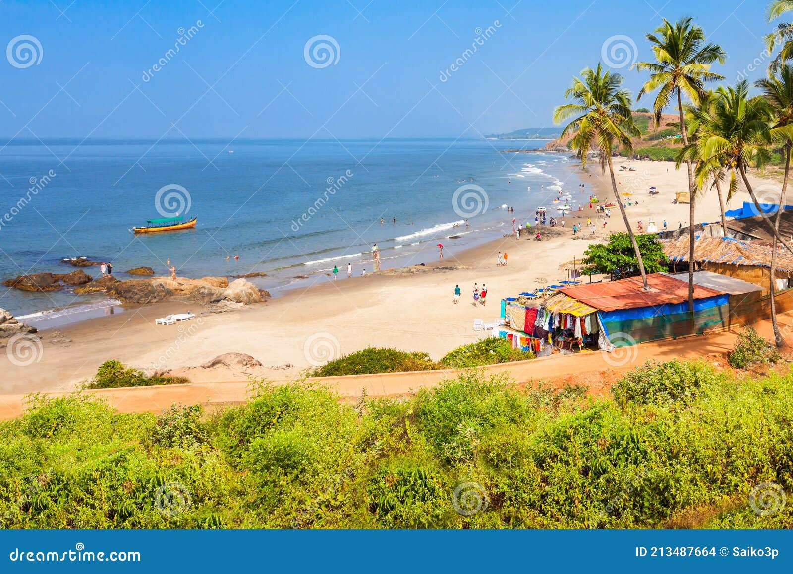 Beach in Goa, India editorial stock image. Image of asia - 213487664