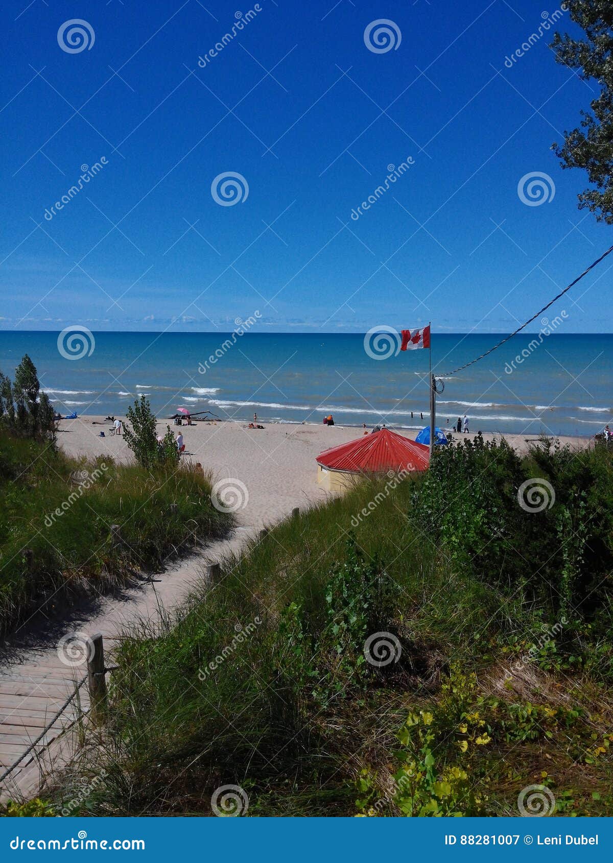 The Beach at Grand Bend, Canada Stock Image - Image of canada, blue ...