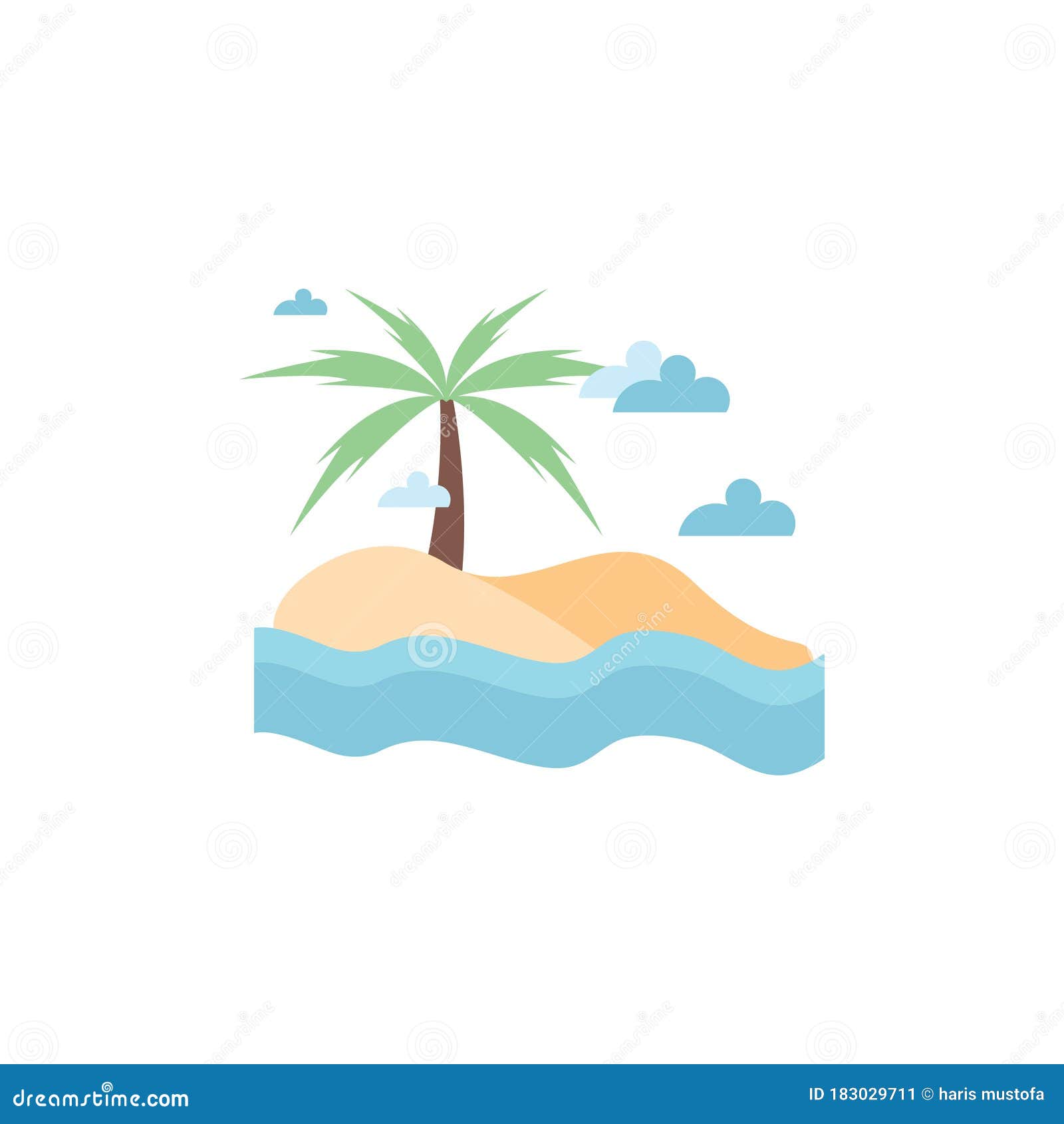Beach Graphic Design Template Vector Isolated Stock Vector ...
