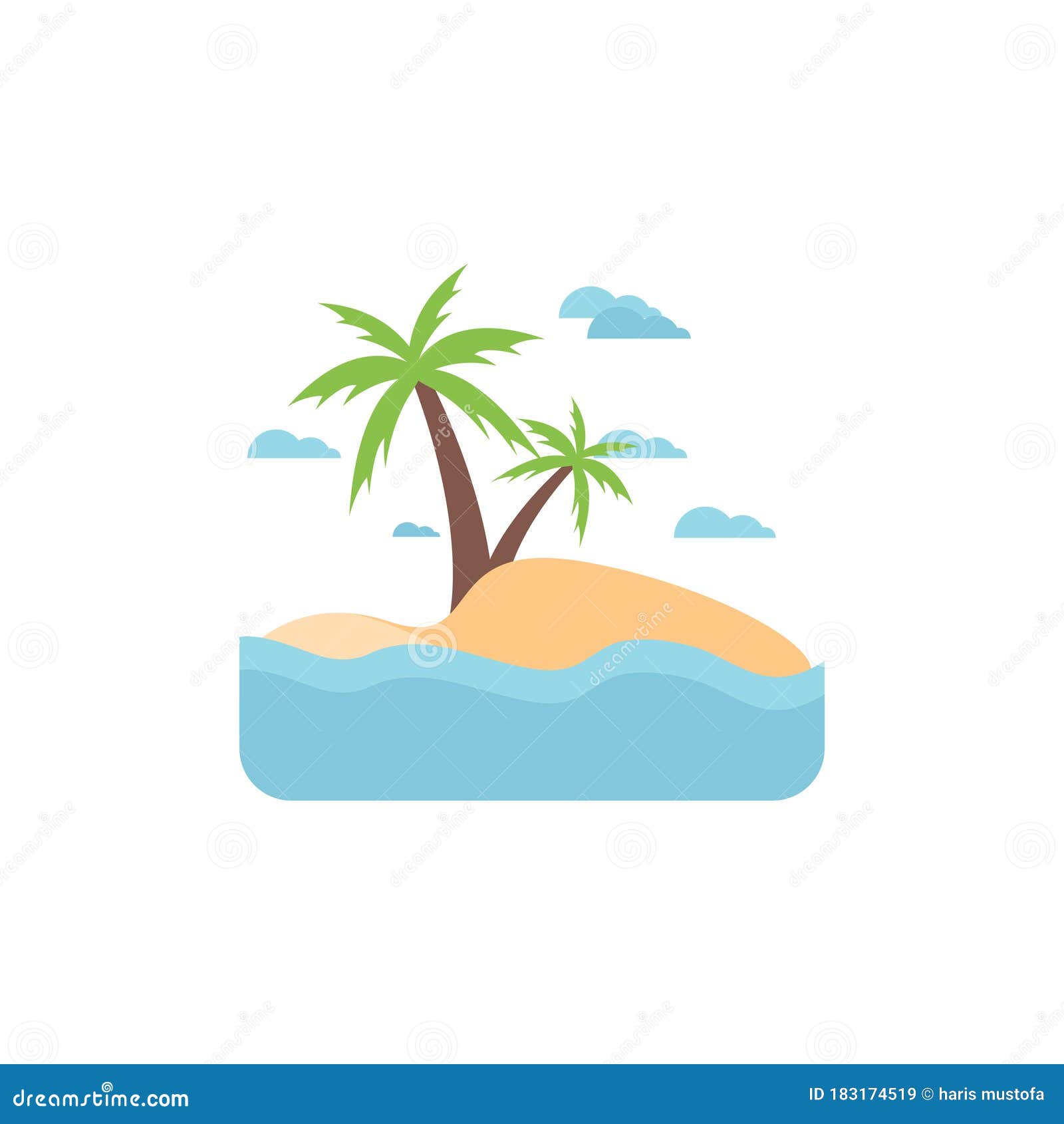 Beach Graphic Design Template Vector Isolated Stock Illustration ...