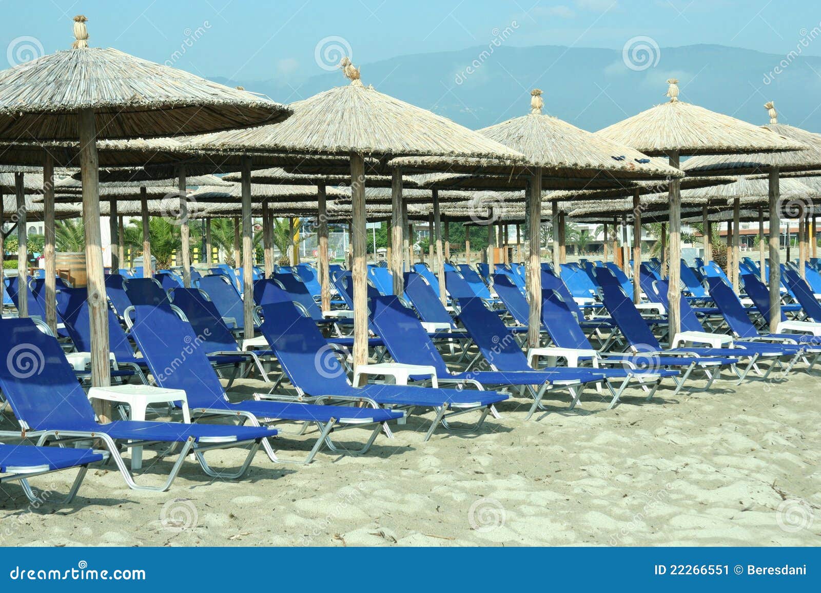 On the Beach in Greece, Nei Pori Stock Image - Image of sunny, sunshade ...