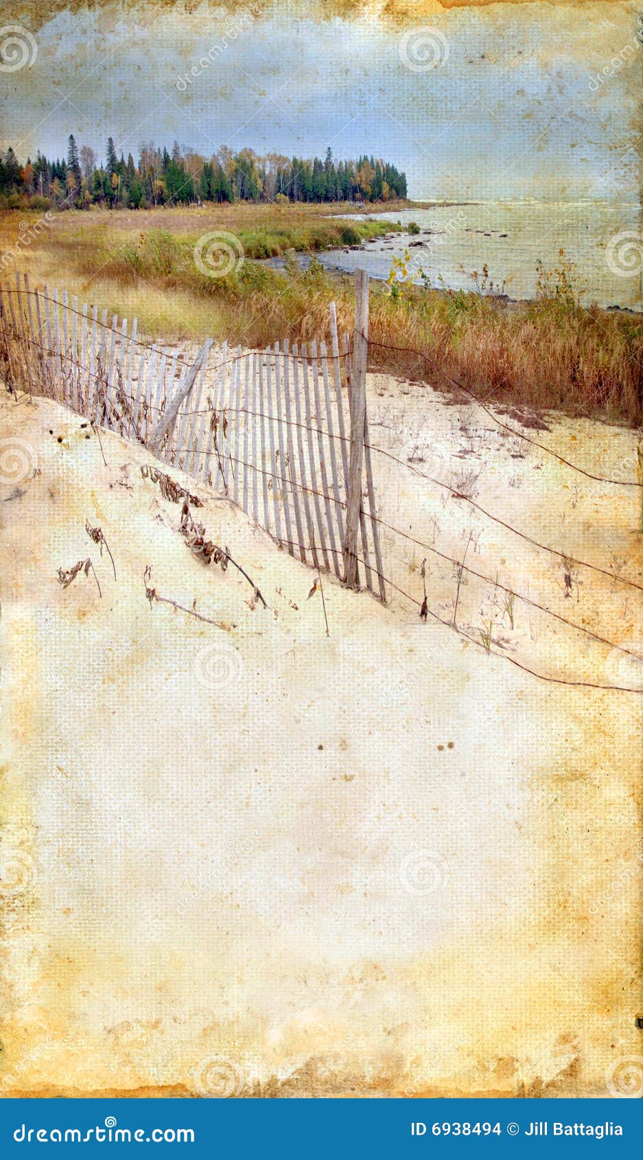 Beach on a Grunge Background Stock Photo - Image of lake, backdrop: 6938494