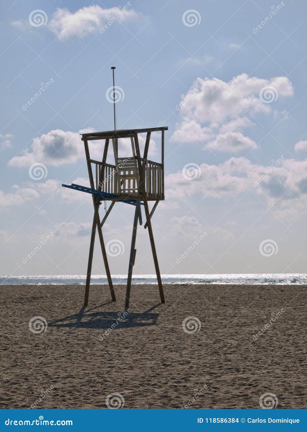 Beach Guard Elevated Platform at Mojacar Stock Photo - Image of summer ...