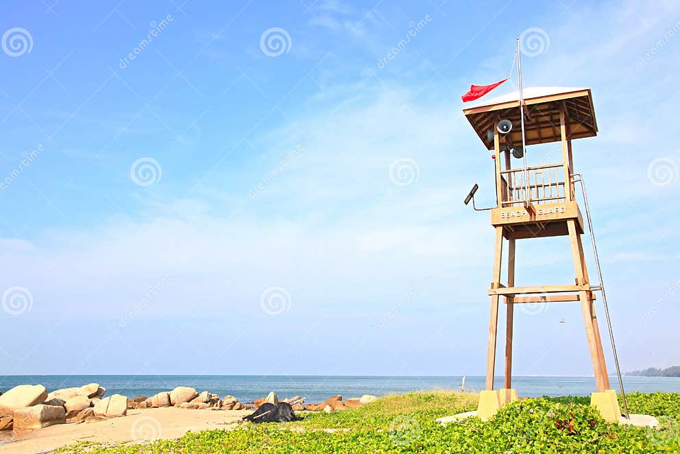 Beach guard tower stock image. Image of lifeguard, guard - 16739719