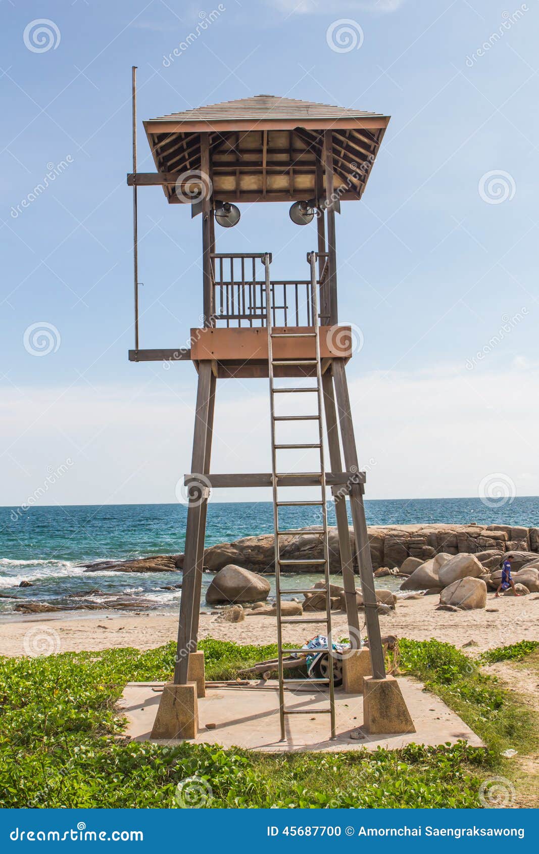 Beach guard tower. stock photo. Image of safety, boracay - 45687700