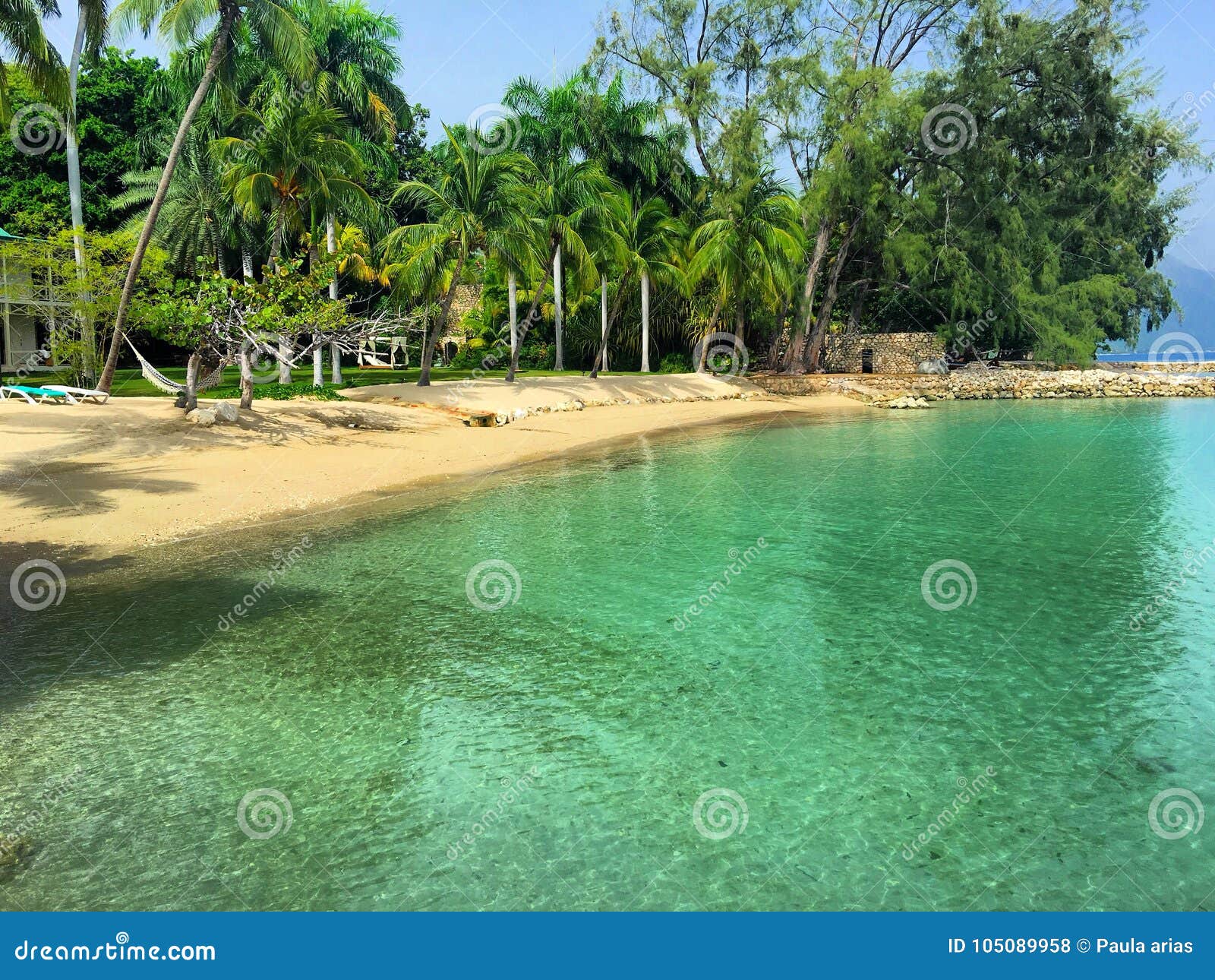 Beach in Haiti stock photo. Image of haiti, green, sandy - 105089958