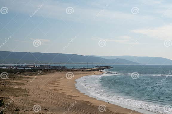 Beach and Harbor of Barbate in Andalusia Stock Image - Image of spain ...