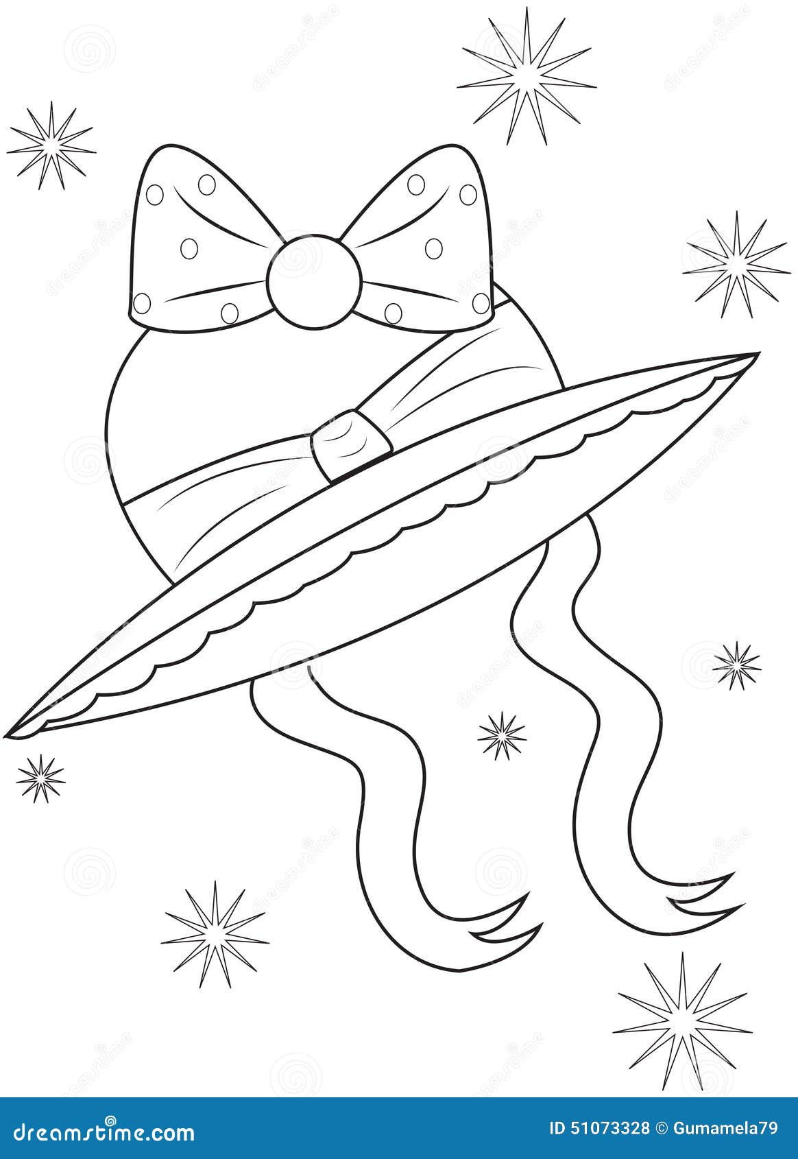 Sun Hat Coloring Page