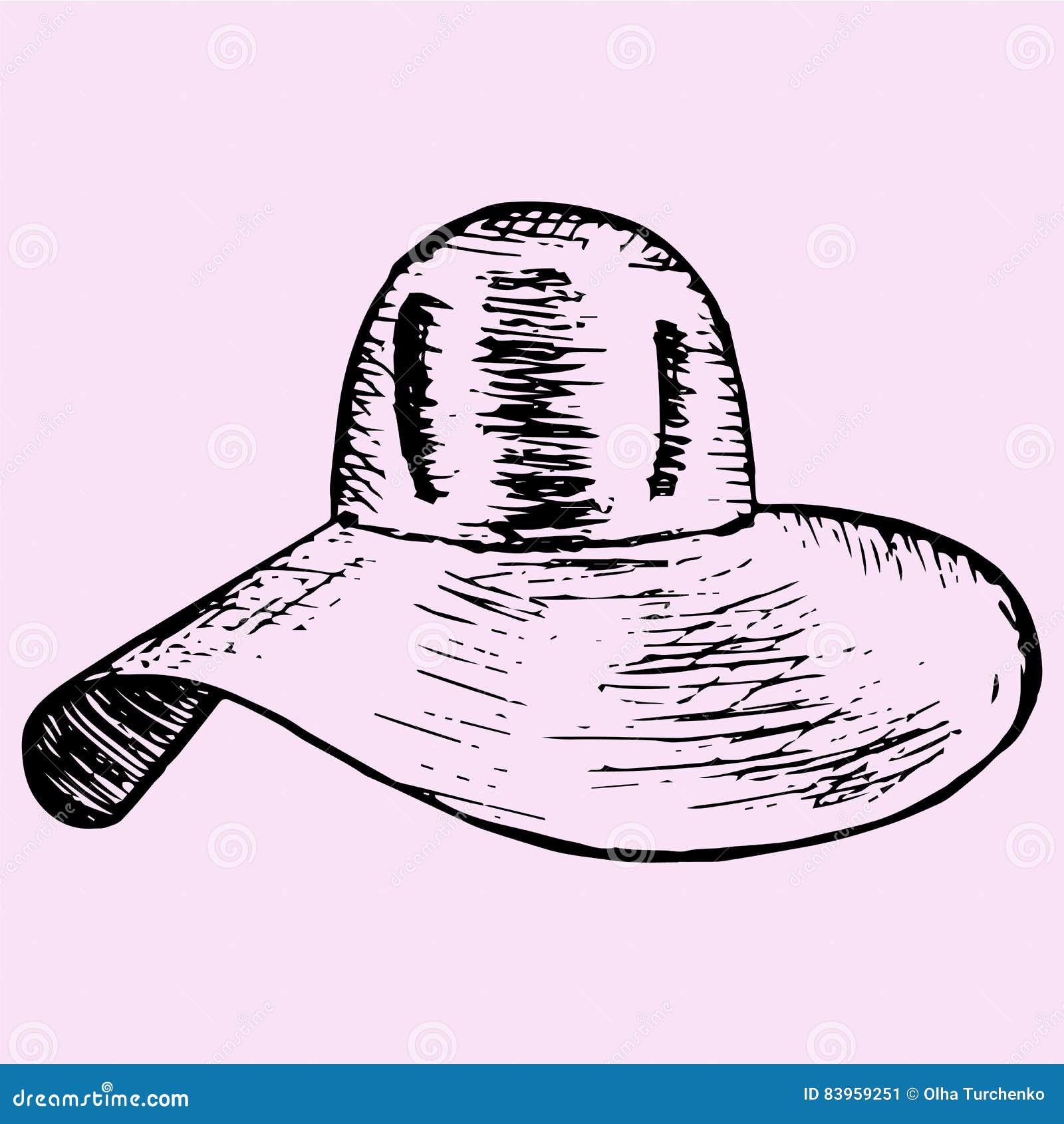 Beach hat stock vector. Illustration of design, caricature - 83959251