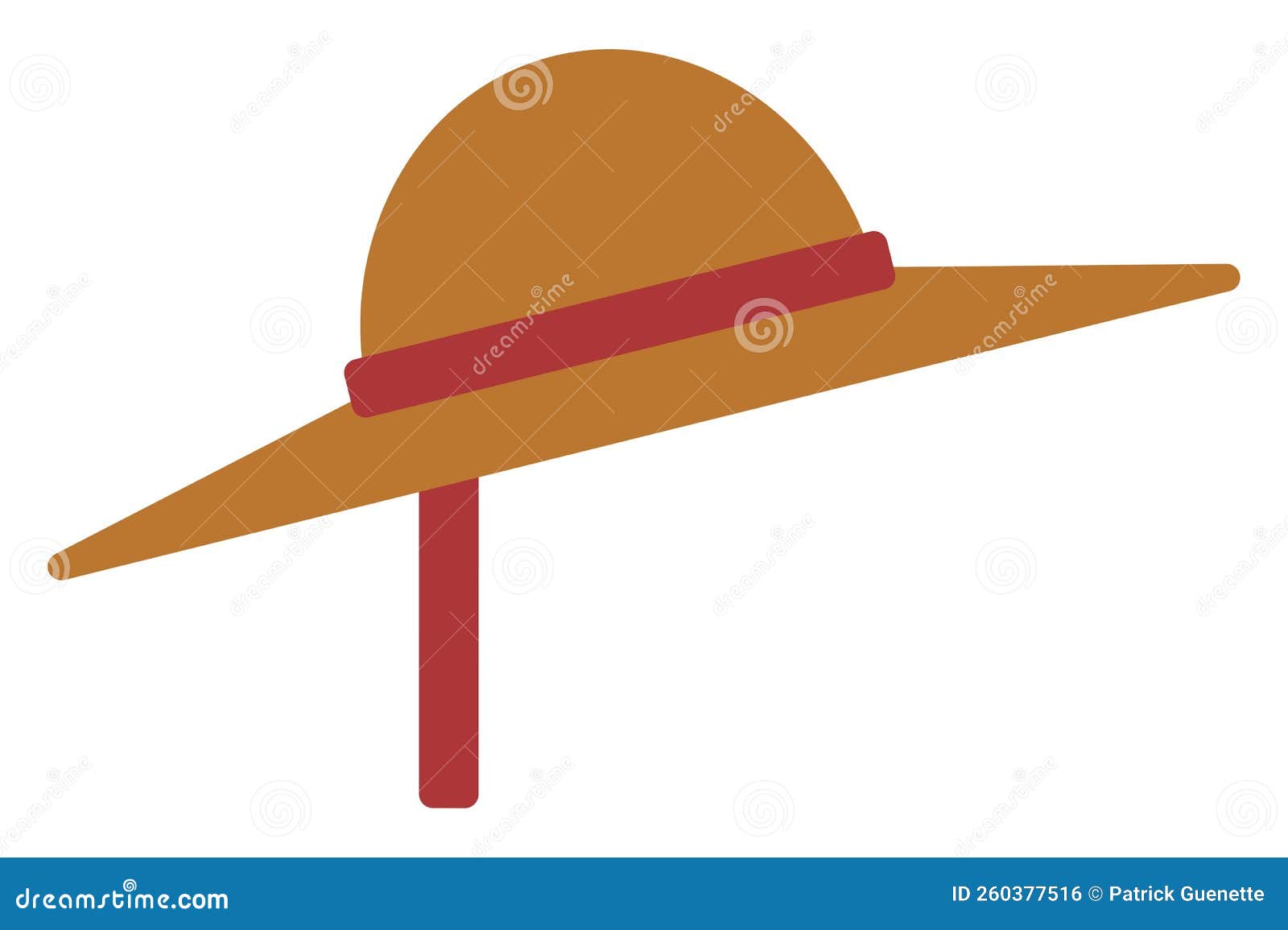 Beach hat, icon stock vector. Illustration of retro - 260377516