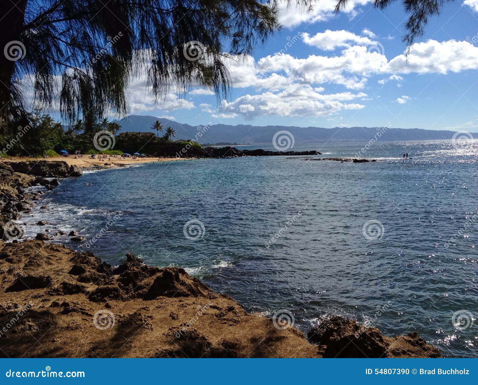 Beach in Hawaii stock photo. Image of sunny, september - 54807390