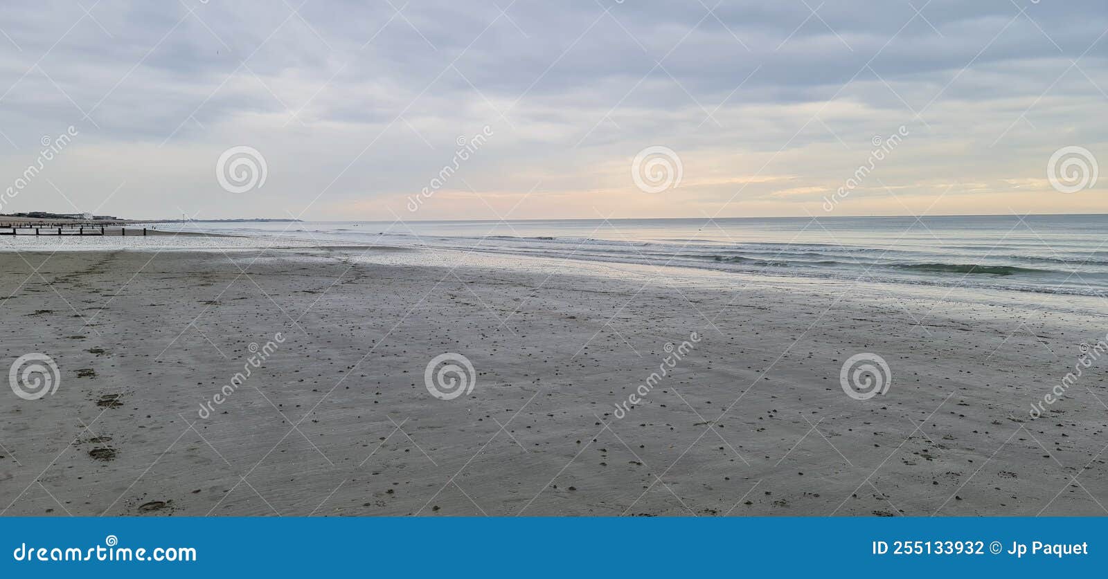 Beach in Hayling Island stock photo. Image of reflection - 255133932