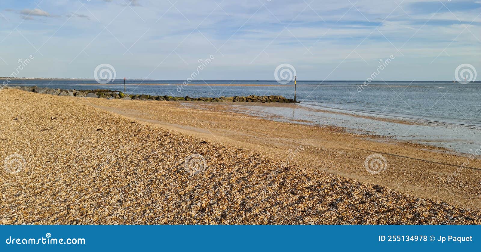 Beach in Hayling Island stock photo. Image of cloud - 255134978