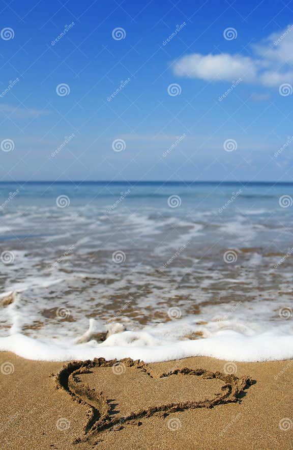 Beach Heart stock image. Image of idyllic, sand, shore - 1677893