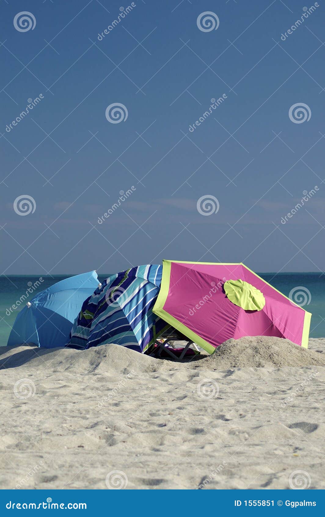Beach Hideout stock image. Image of parasol, miami, umbrella - 1555851