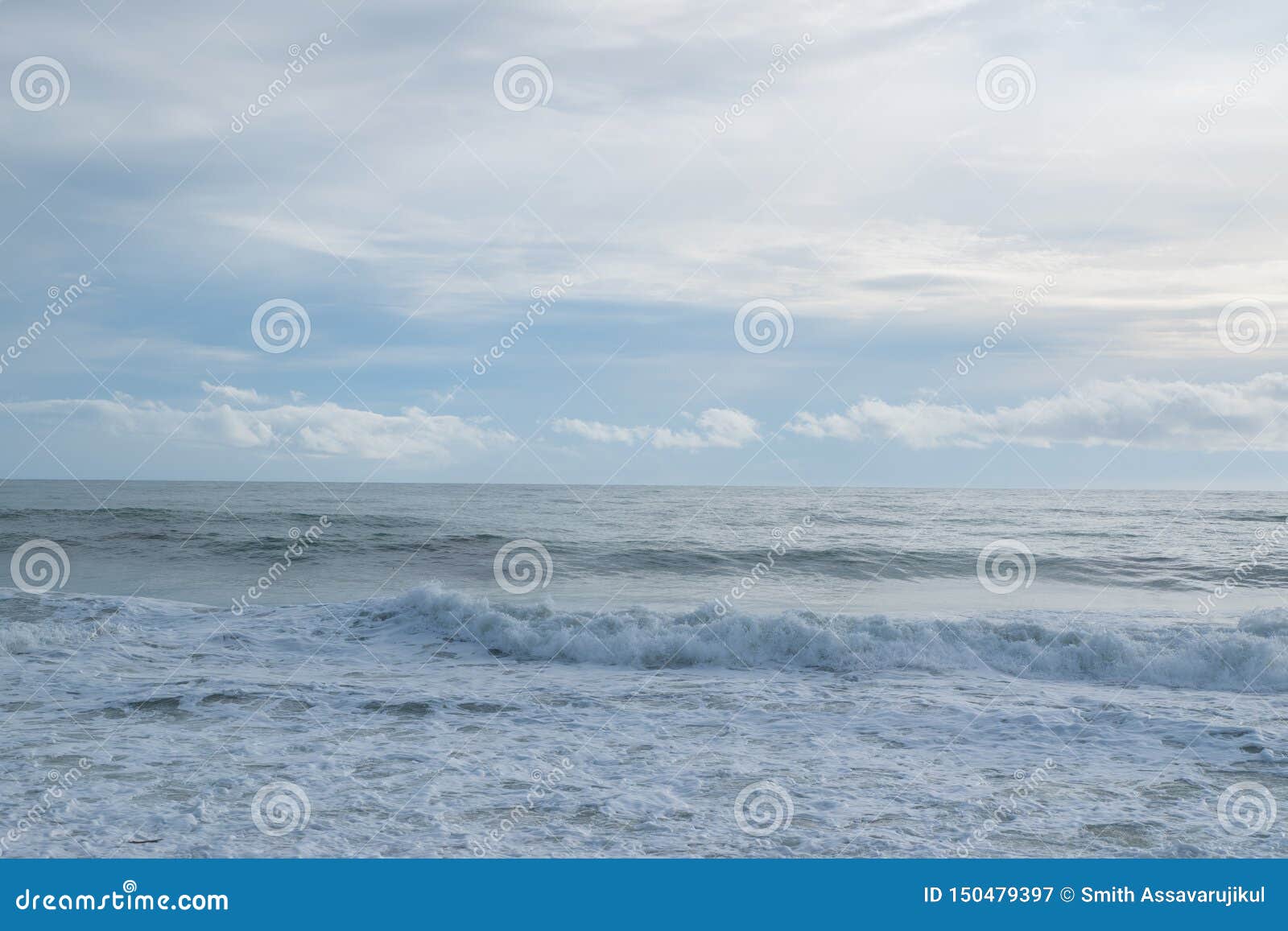 The Beach with High and Strong Wave Sea Stock Image - Image of danger ...