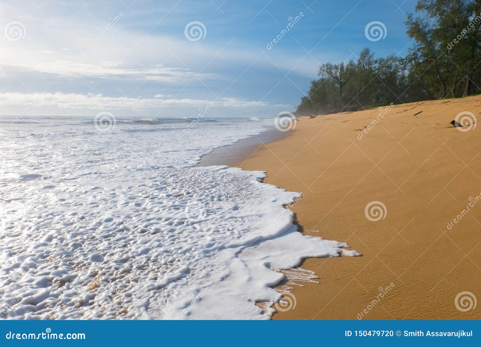The Beach with High and Strong Wave Sea Stock Photo - Image of concept ...