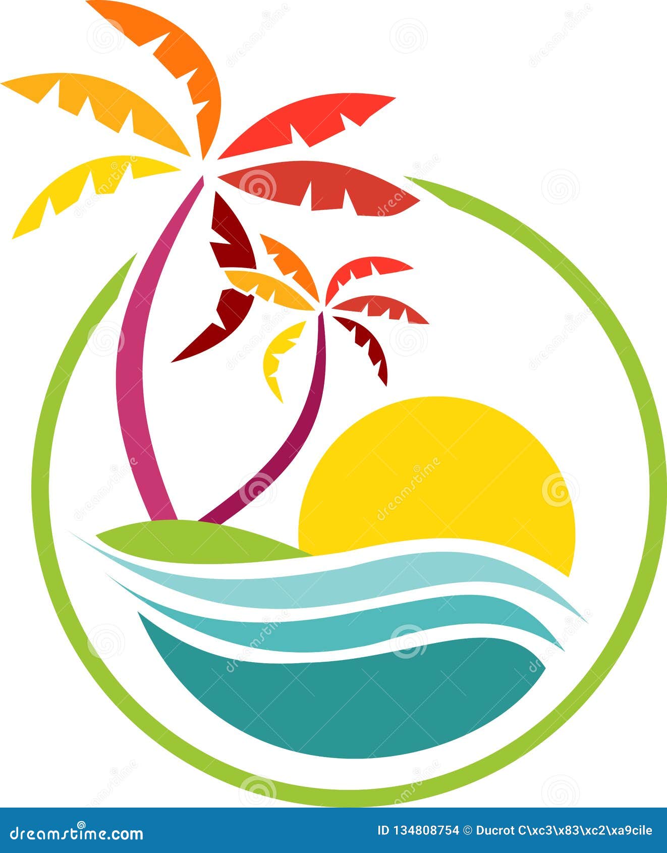 Beach holiday icon stock vector. Illustration of travel - 134808754