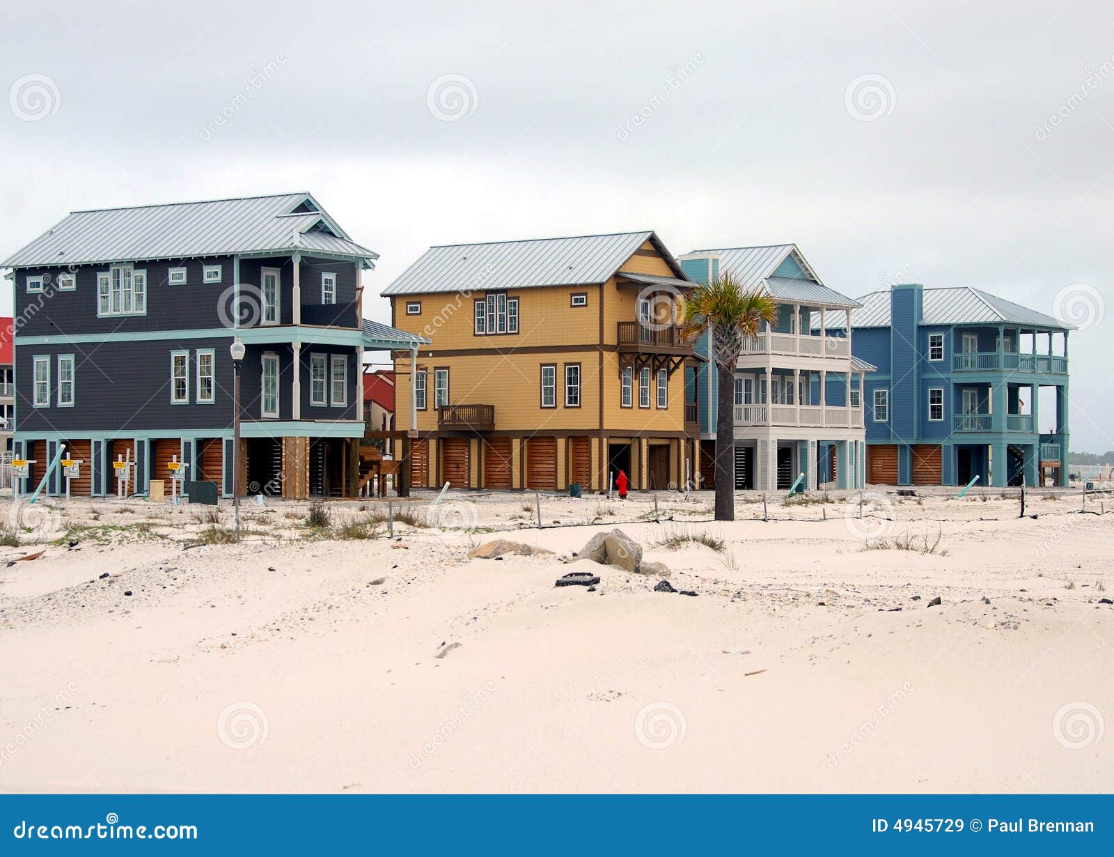 Beach Homes stock image. Image of residence, colorful - 4945729