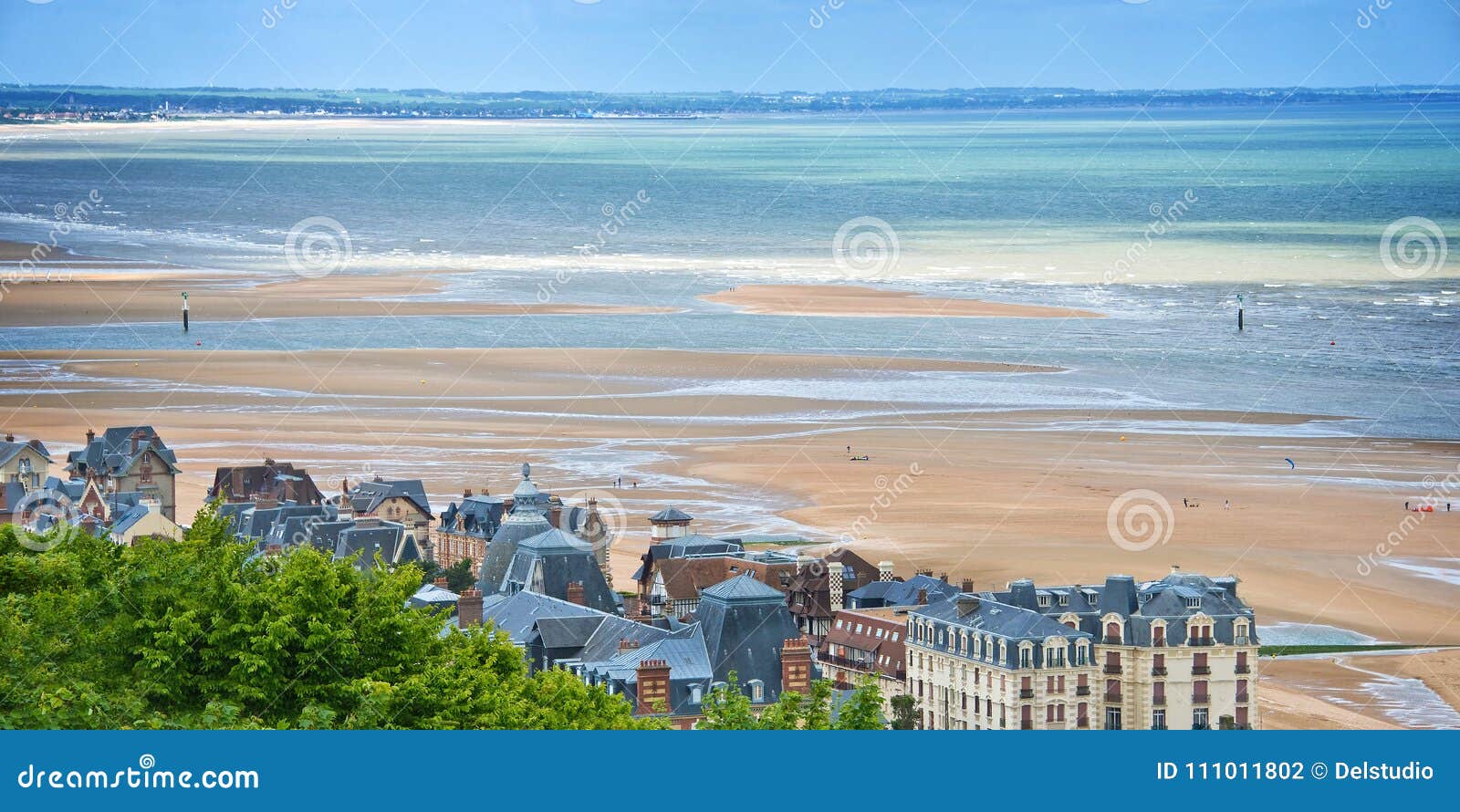 The Beach of Houlgate, Normandy France Stock Photo - Image of france ...