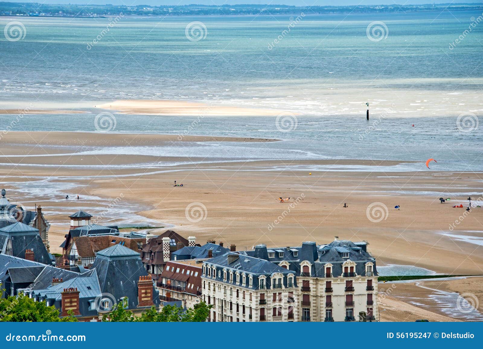 The Beach of Houlgate, Normandy Stock Image - Image of houlgate, houses ...