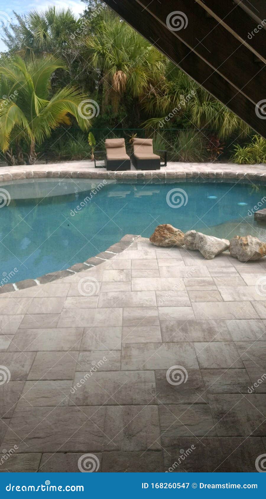 Beach house pool stock image. Image of pool, beach, island - 168260547