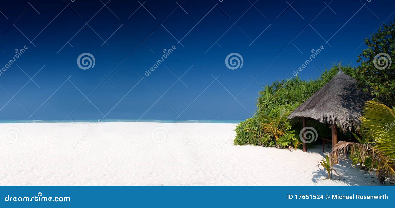Beach Hut stock photo. Image of romantic, beach, maldives - 17651524