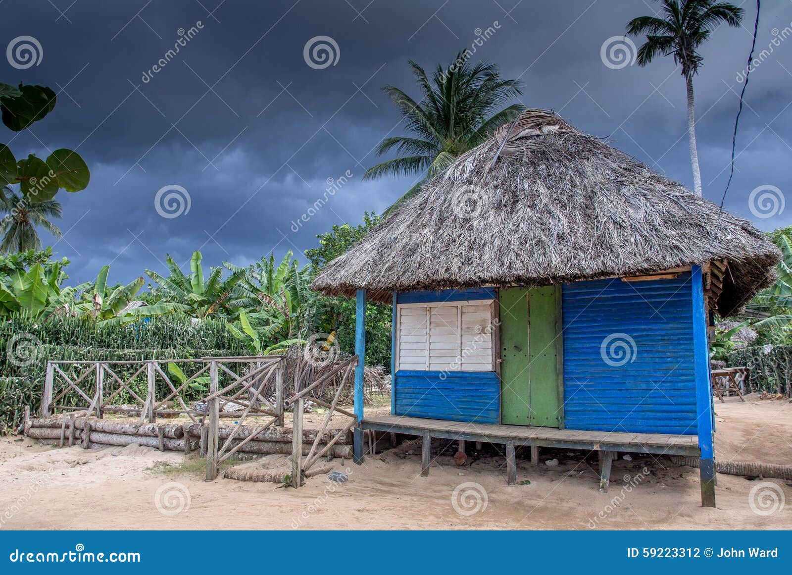 Beach Hut Baracoa Cuba stock photo. Image of escape, cuba - 59223312