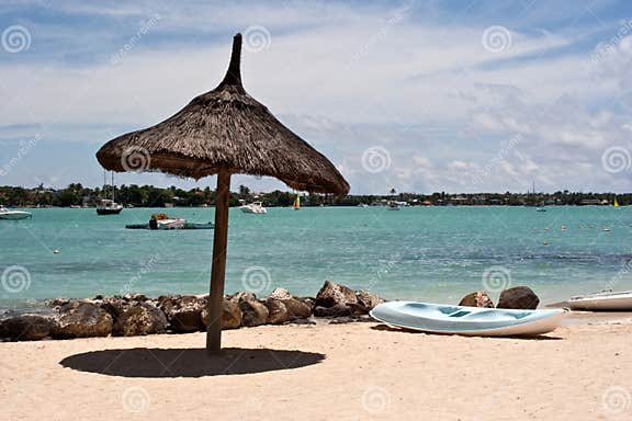 Beach Hut, Mauritius stock image. Image of grand, sand - 12778885