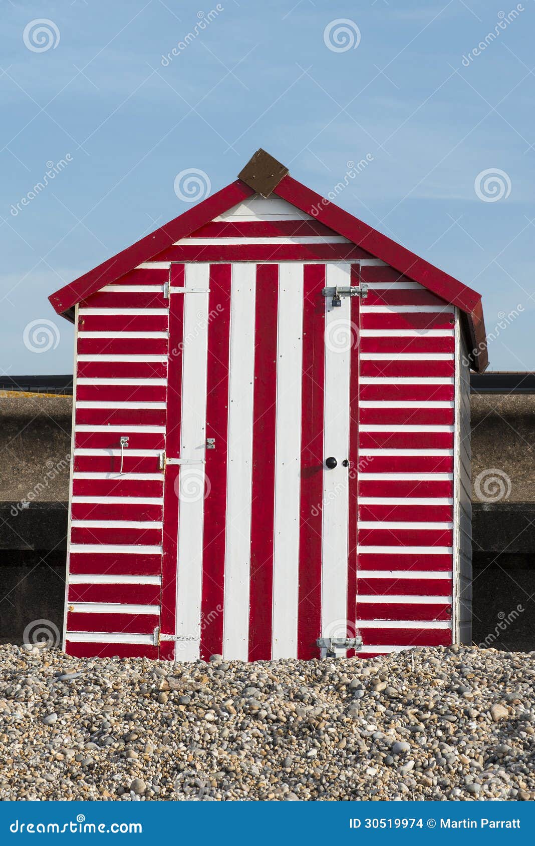 Beach Hut at Seaton, Devon, UK. Stock Photo - Image of white, color ...